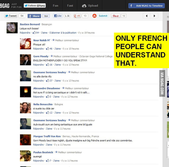 Awesome French Comments are Awesome - 9GAG