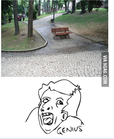 Just a bench... - 9GAG