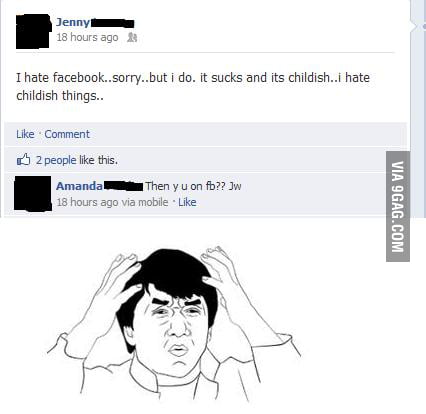 Facebook idiot - 9GAG