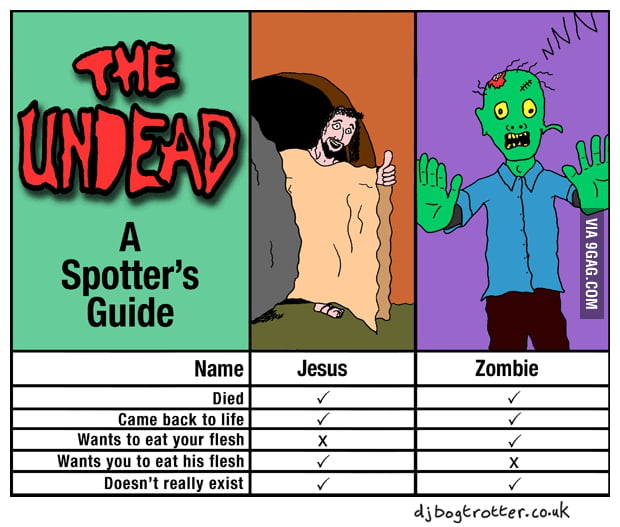 Jesus vs Zombie - 9GAG