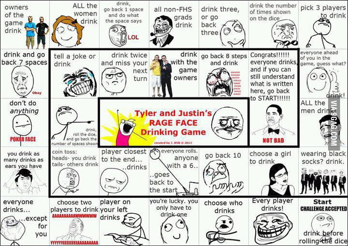 Troll drinking game - 9GAG