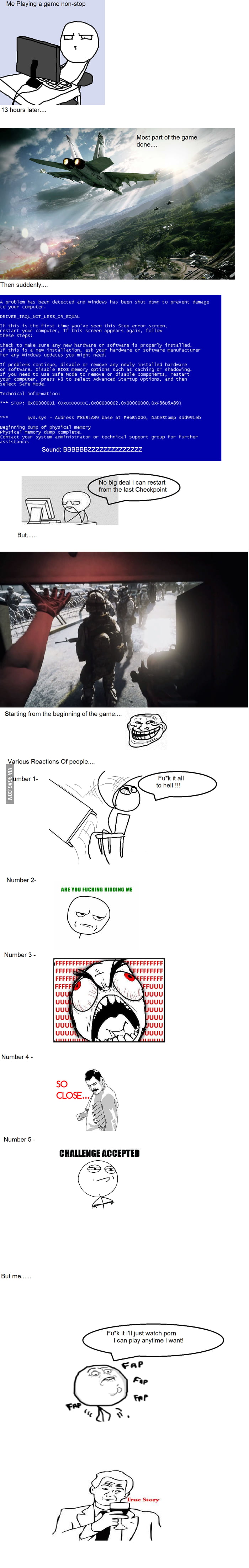 When the Game Crash and the reactions u Make - 9GAG