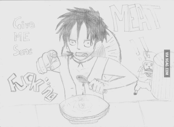 Luffy having cereal says - 9GAG