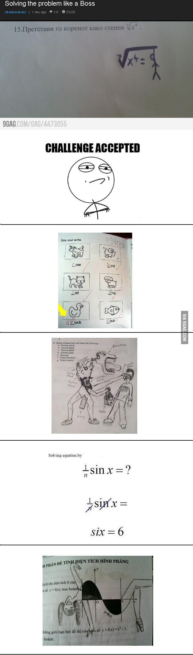 Solving the problem like a Boss [Challenge Accepted] - 9GAG