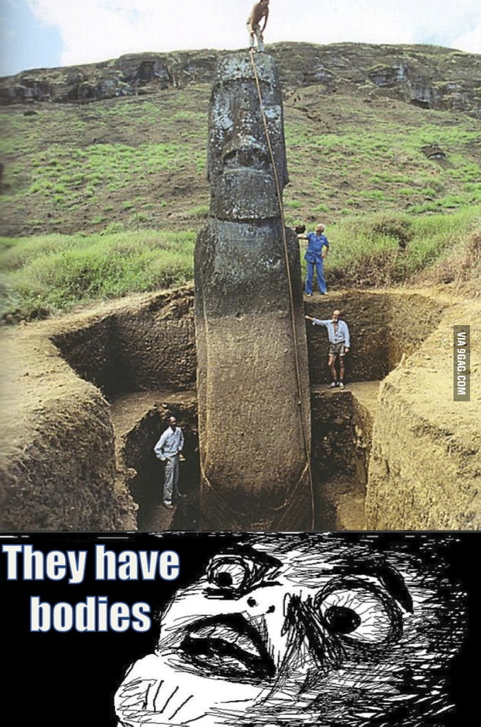 Meanwhile in Easter Island - 9GAG