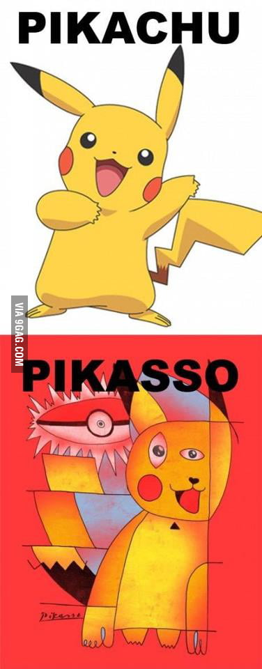 Picasso vs Picachiu - 9GAG