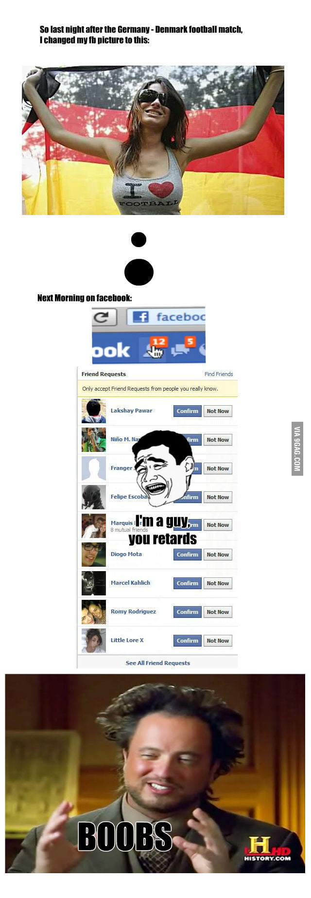 Boobs: attracting men since forever... - 9GAG