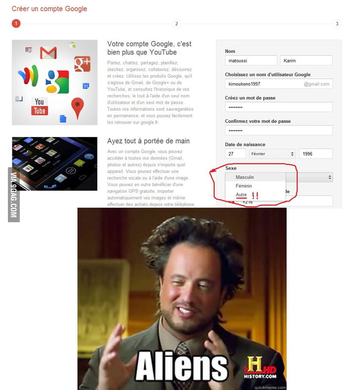 Alien in google - 9GAG