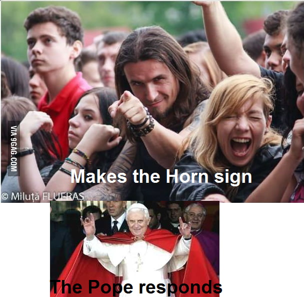 Horn sign - 9GAG