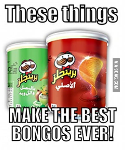 Pringles bongo drums - 9GAG