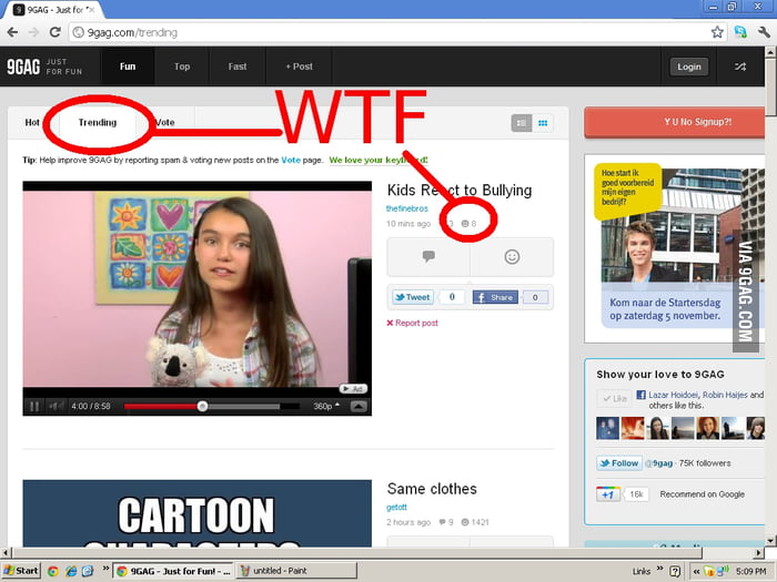 Trending page with only 8 likes? - 9GAG