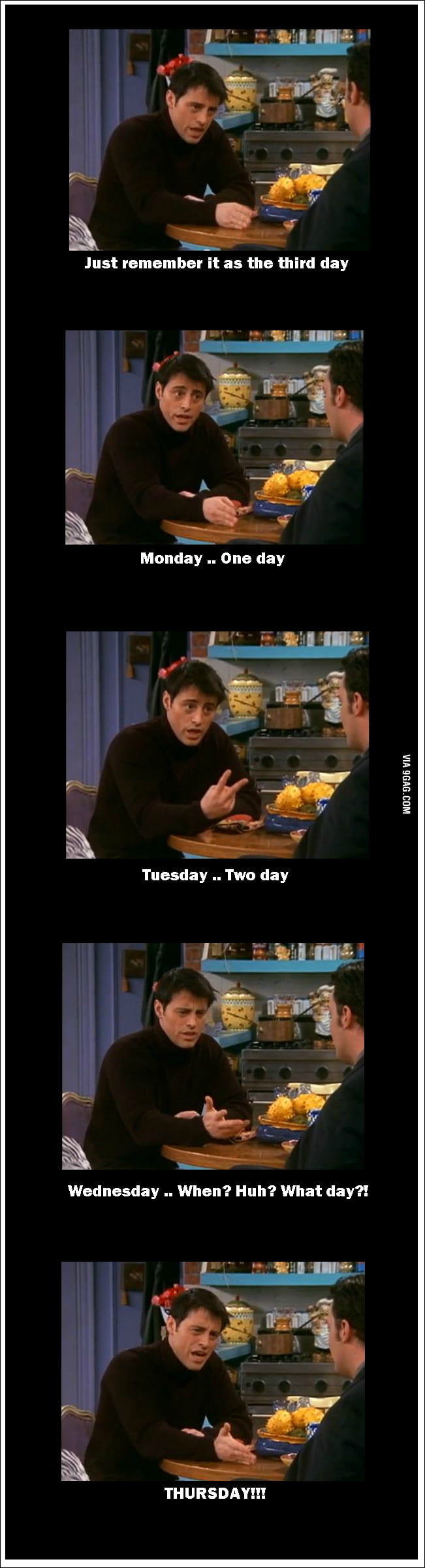 JOEY : How to remember thursday appointment - 9GAG