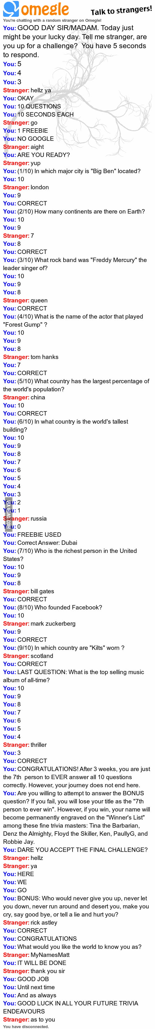 Best omegel chat ever - 9GAG