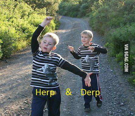 Herp & Derp as kids - 9GAG