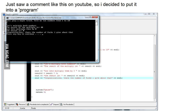 Trolling with C++ - 9GAG