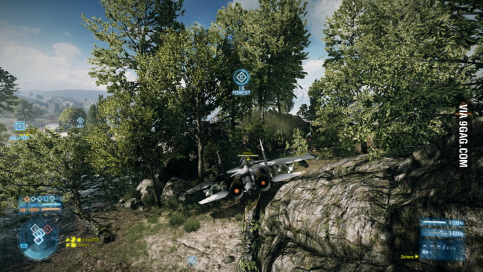 Because take enemy flags on foot is too mainstream - 9GAG