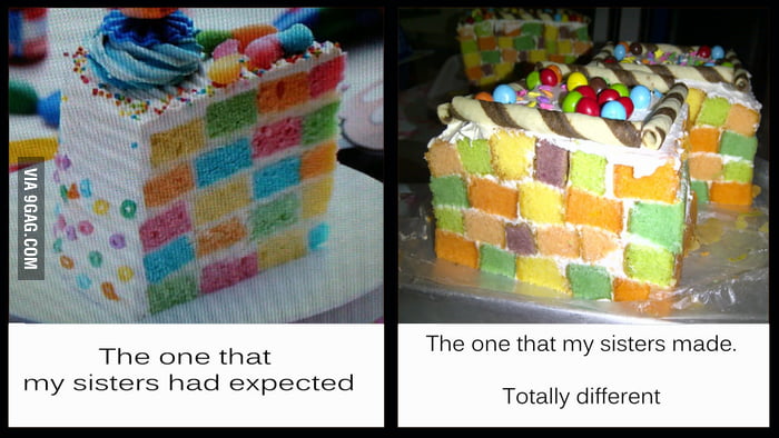 Failed rainbow cake - 9GAG