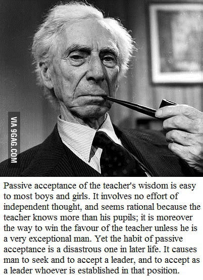 Bertrand Russel Wise words - 9GAG