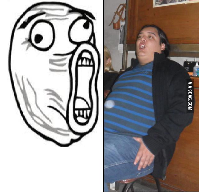 LOL face in real life - 9GAG
