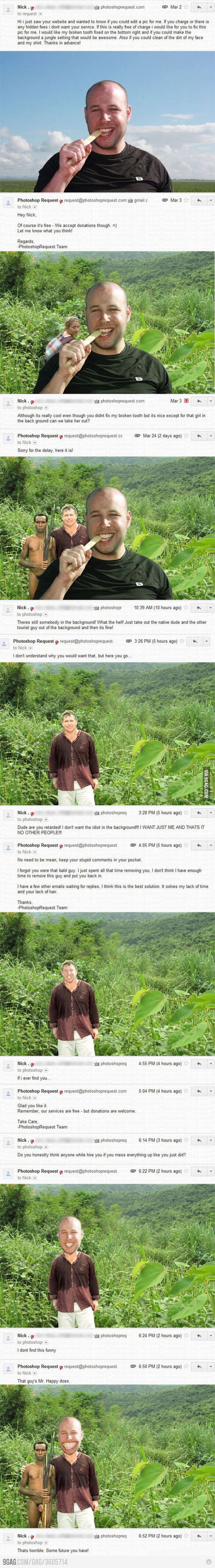 Epic photoshop trolling. - 9GAG