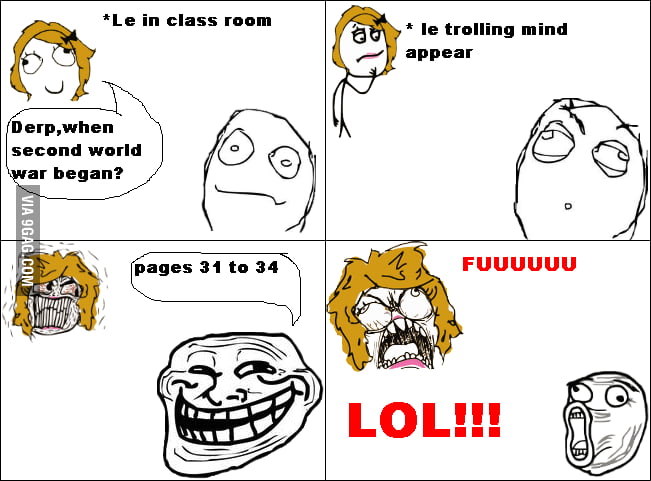 Trolling at history class - 9GAG