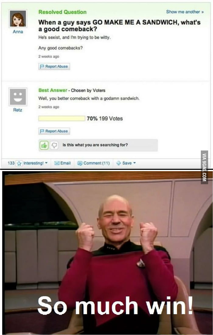 A GOOD COMEBACK - 9GAG