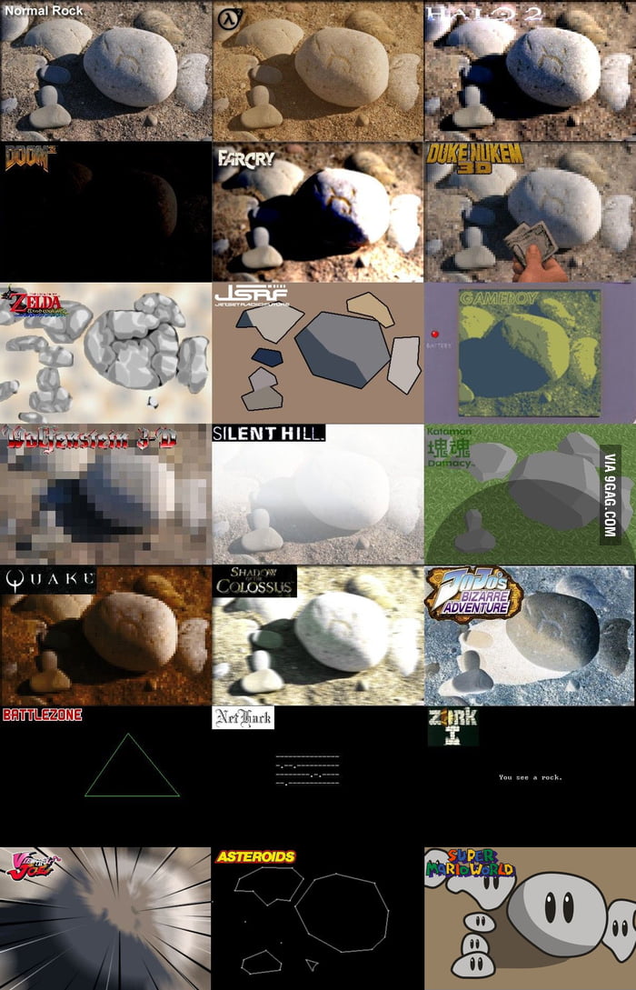 Same rock, different games - 9GAG