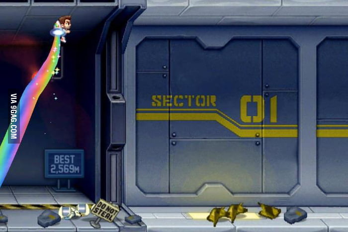 Rainbow Jetpack - 9GAG