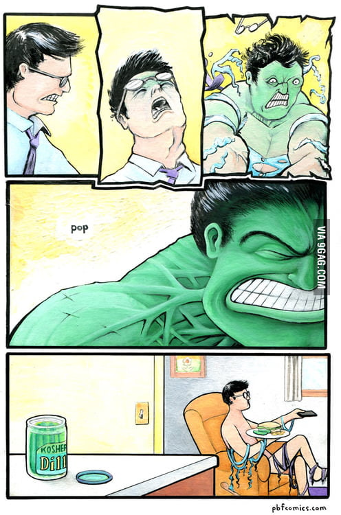 Hulk VS The Pickle Jar - 9GAG