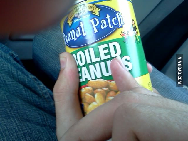 Just a can of peanuts. Wait. What? - 9GAG