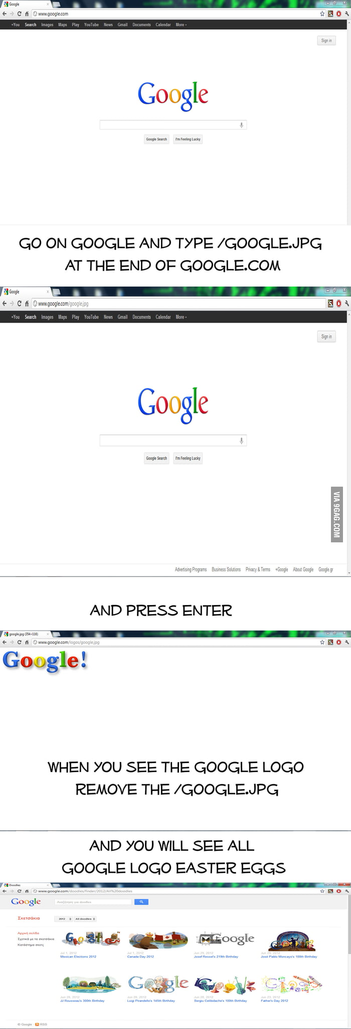 All google easter eggs - 9GAG