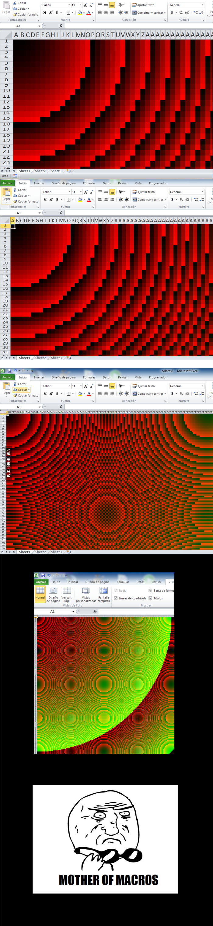 Just some crazy drawing made in Excel - 9GAG