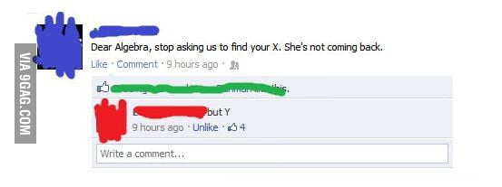 Dear Algebra - 9GAG