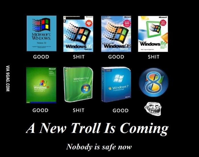The troll of Windows - 9GAG