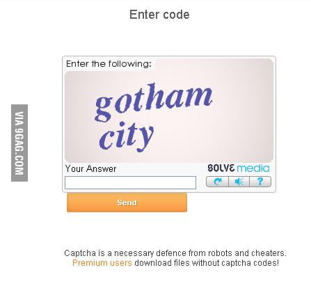 The Dark Captcha Rises - 9GAG