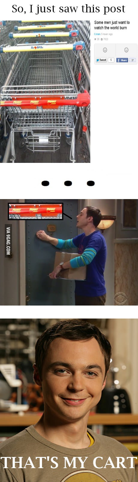 Sheldon's cart - 9GAG
