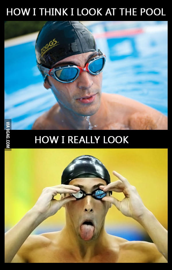 Swimming at the pool - 9GAG