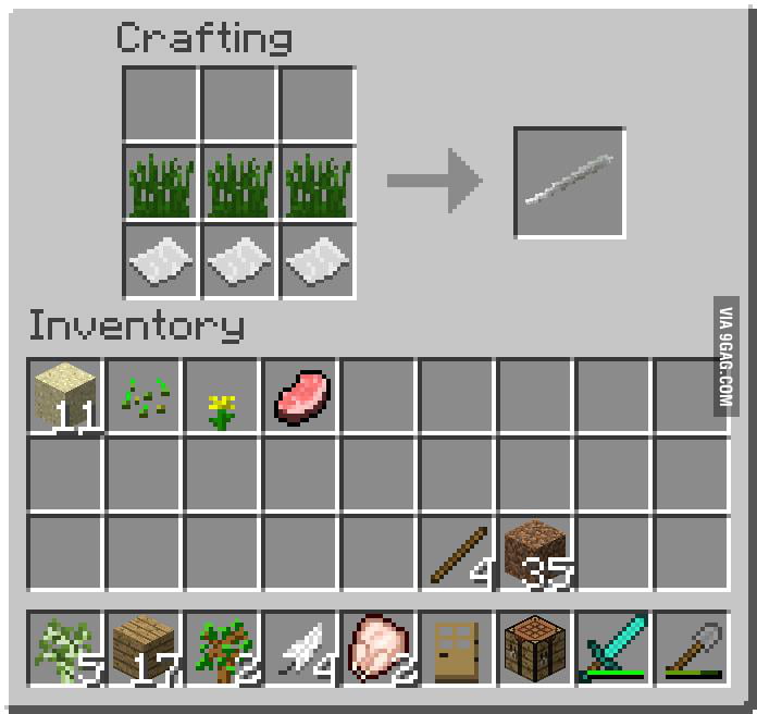 Crafting a joint in Minecraft - How to - 9GAG