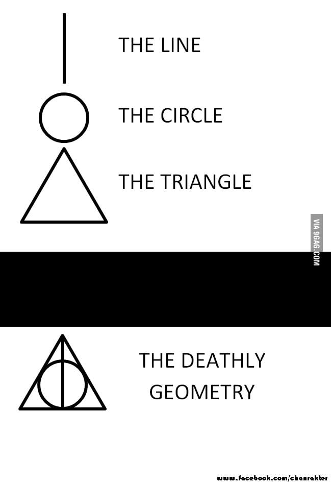 THE DEATHLY HALLOWS..oh..GEOMETRY.. - 9GAG
