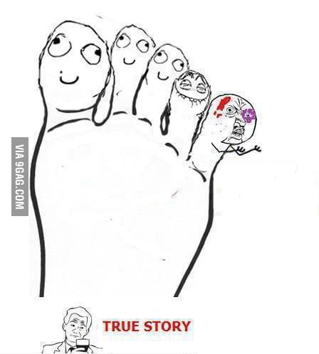 Toes' true story - 9GAG