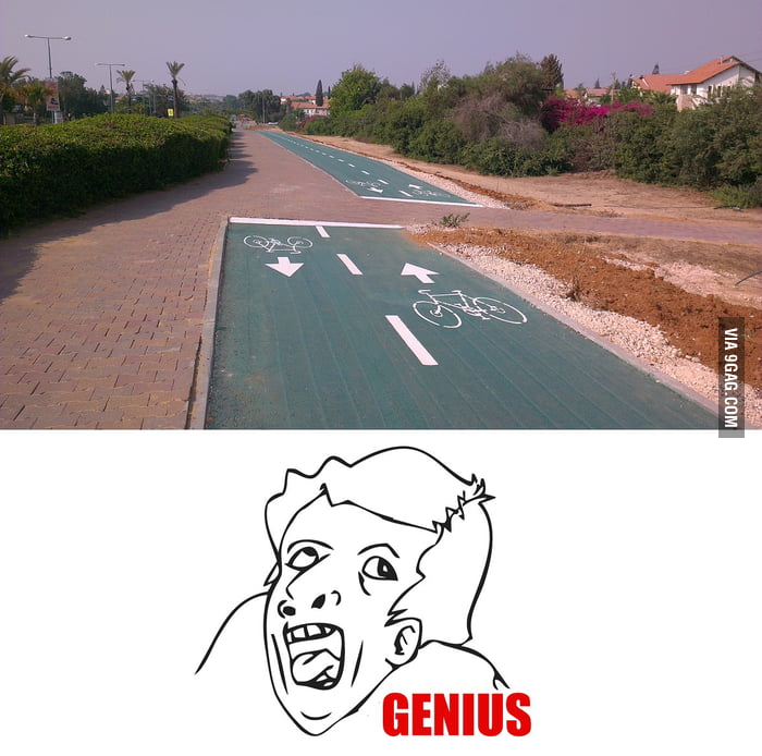 Bicycle roads builder - Genius - 9GAG