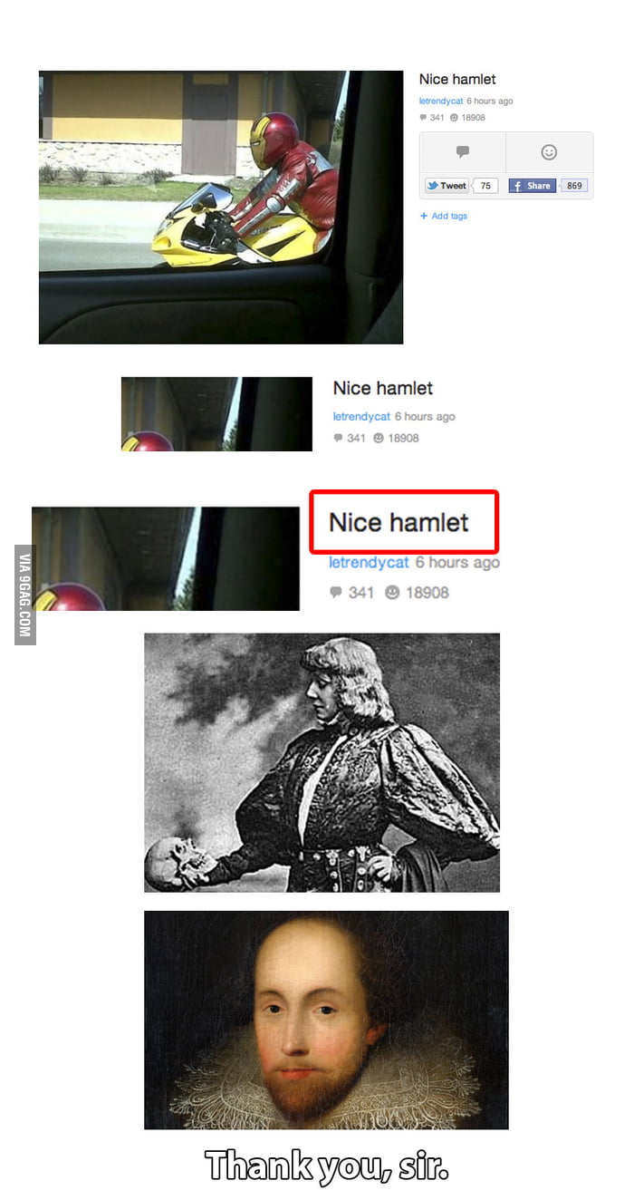 Nice HAMLET??? - 9GAG