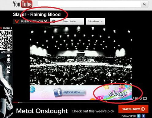 Yeah...raining blood..Yeah.. - 9GAG