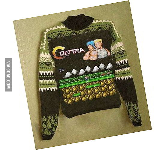 Contra 8-Bit Knit! Awesome! - 9GAG
