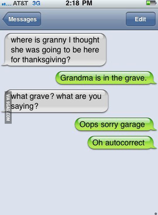 Fail auto-correct. - 9GAG