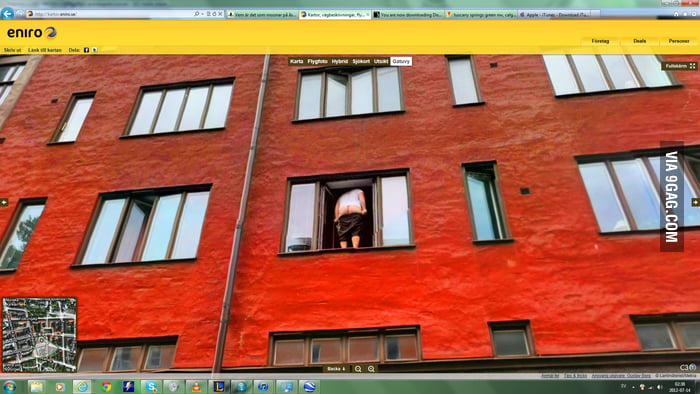 Guy show his but on Google maps/Eniro maps - 9GAG