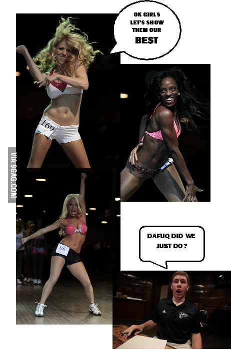 Juts at the Dallas Mavericks Cheerleaders tryouts - 9GAG