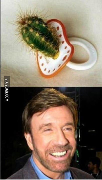 Chuck norris´s pacifier - 9GAG