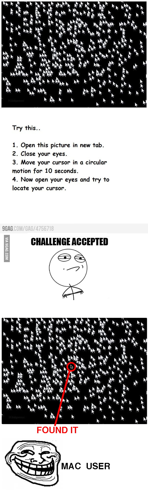 Find Cursor? Challenge Accepted - 9GAG