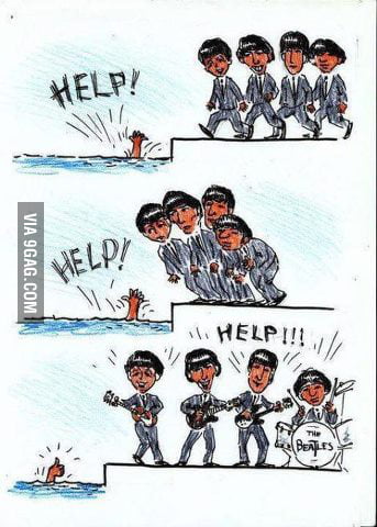 Help-The Beatles - 9GAG